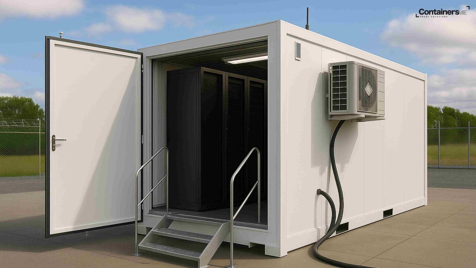 Mobile container for containerized data centers